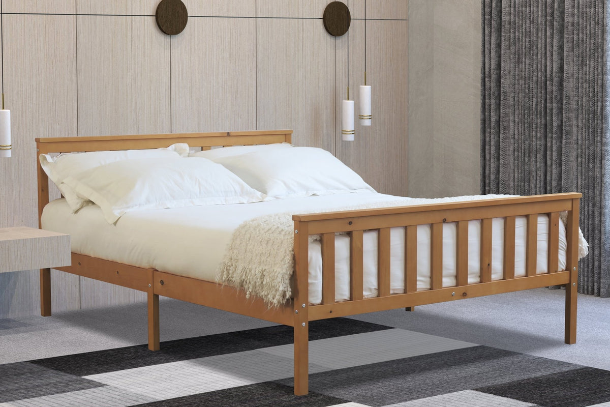 Flintshire Marnel Oak Wooden Shaker Bed Frame | Free — Rest Relax